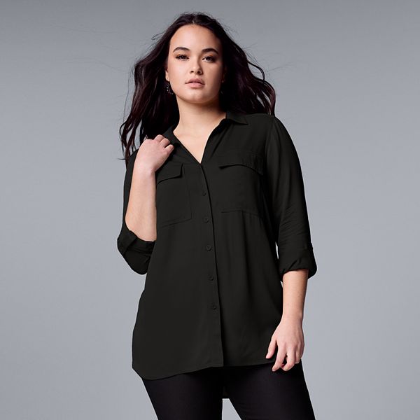 Women's Simply Vera Vera Wang Utility Shirt