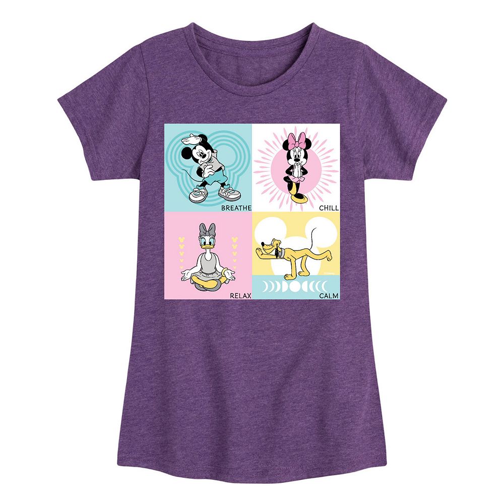 Disney's Mickey Mouse Girls 7-16 Breathe, Chill, Relax, Calm Graphic Tee