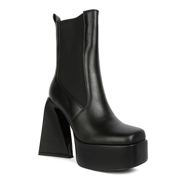 London Rag Frosty Women's Block Heel Chelsea Boots