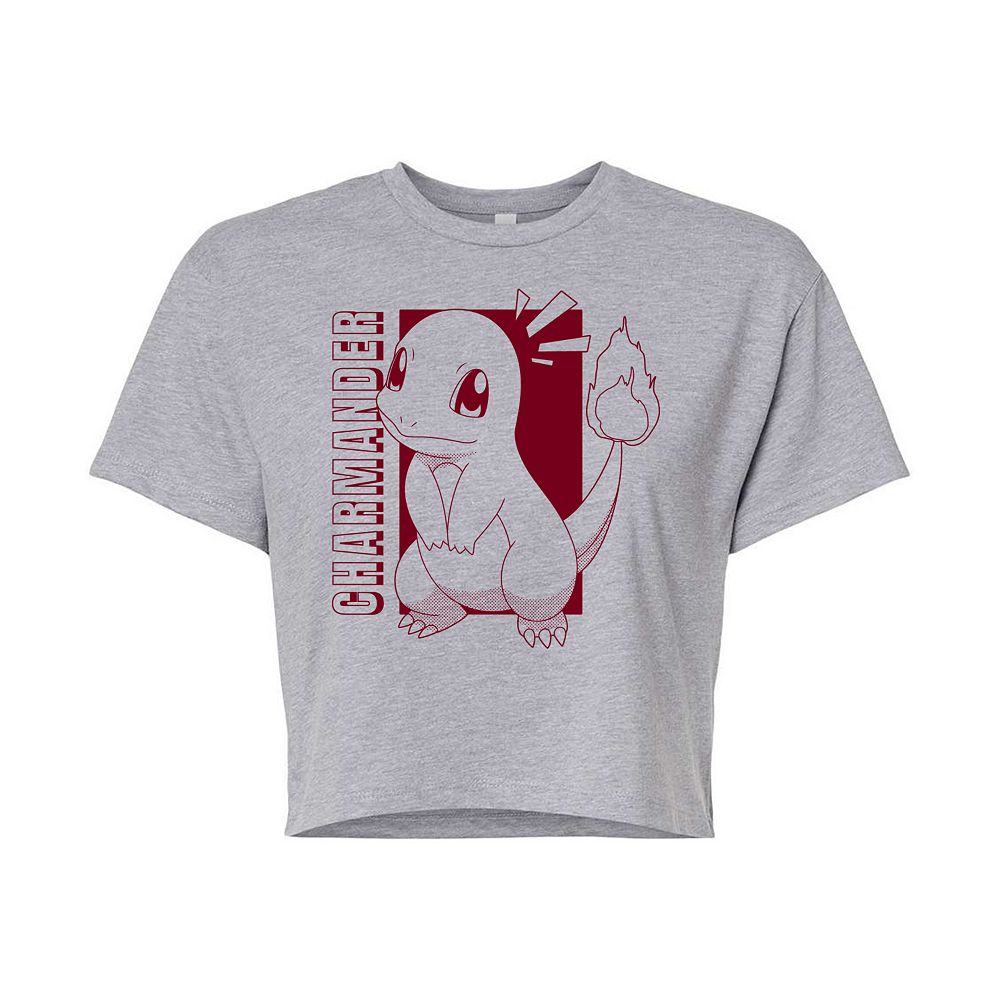 Juniors' Pokémon Charmander Cropped Graphic Tee