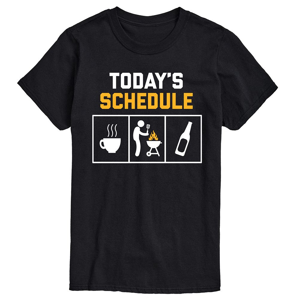 Big & Tall Todays Schedule Grilling Beer Tee