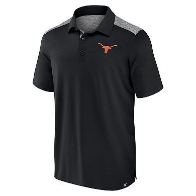 Men's Fanatics Black Texas Longhorns Long Shot Polo