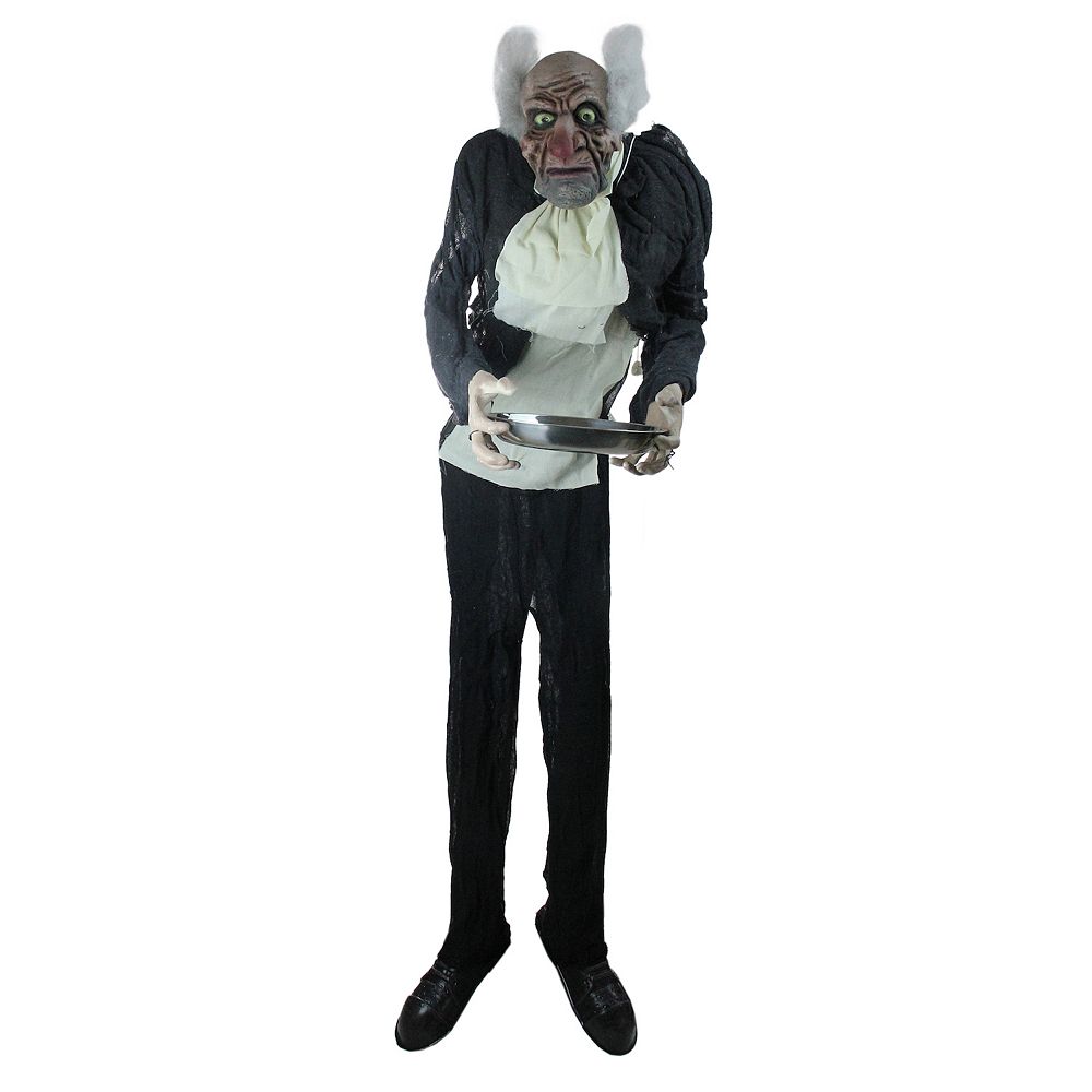5.5' Led Lighted Animated Butler With Sound Halloween Decoration