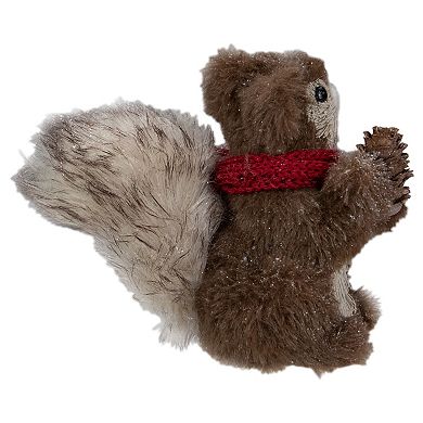 6" Standing Squirrel with Pinecone and Red Scarf Tabletop Christmas ...