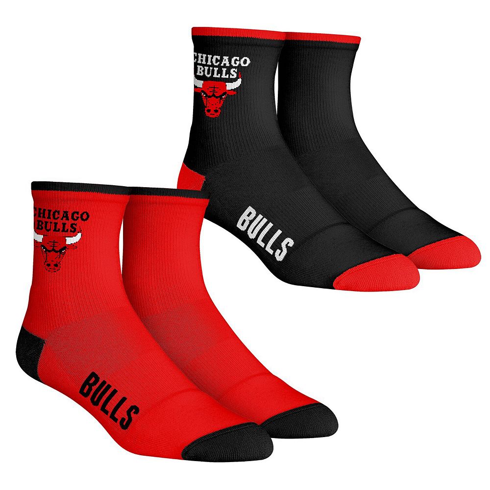 Men's Rock Em Socks Chicago Bulls Core Team 2-Pack Quarter Length Sock Set