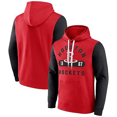Men's Fanatics Branded Red/Black Houston Rockets Attack Colorblock ...