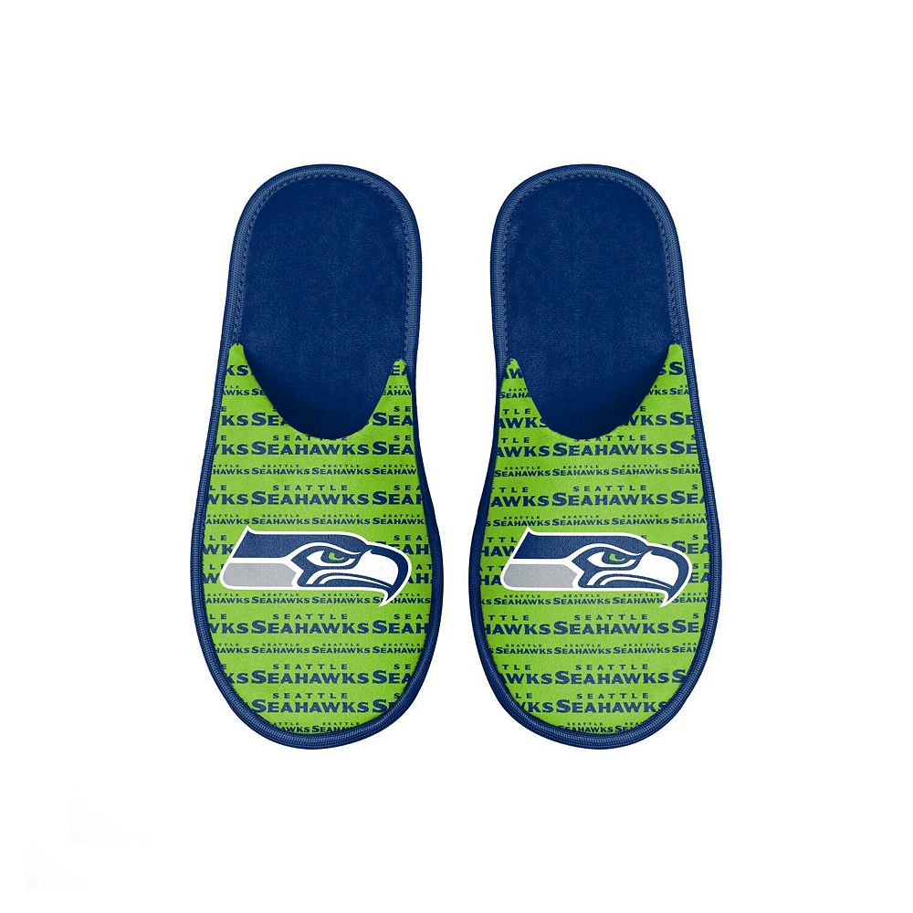 Youth FOCO Seattle Seahawks Scuff Wordmark Slide Slippers