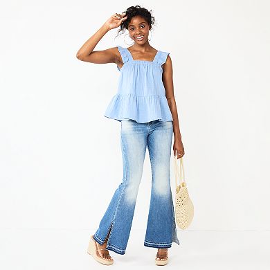 Juniors' SO® Tiered Ruffle Tank Top