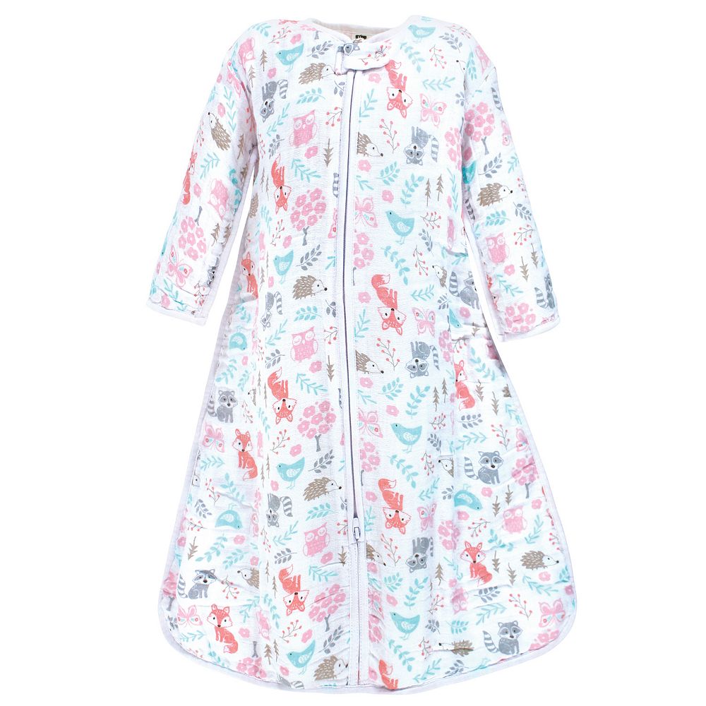 Hudson Baby Infant Girl Long Sleeve Muslin Sleeping Bag, Wearable ...