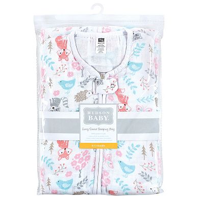 Hudson Baby Infant Girl Long Sleeve Muslin Sleeping Bag, Wearable ...