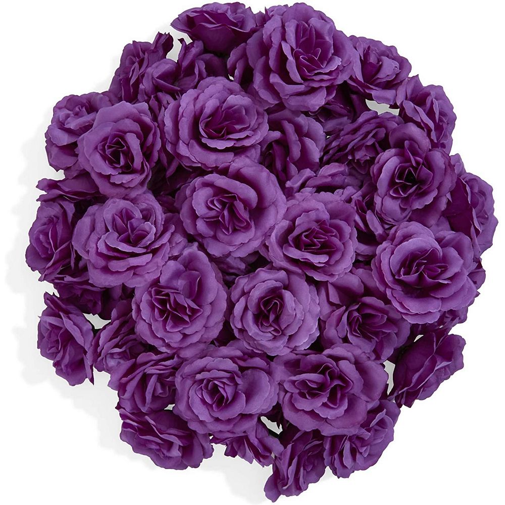 Bright Creations Artificial Rose Flower Heads for Decorations (Dark ...