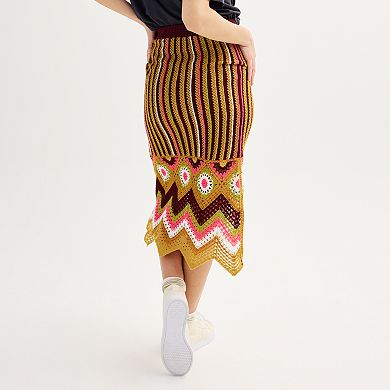 Juniors' SO® Crochet Midi Skirt