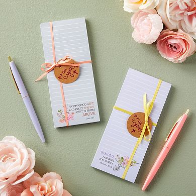 Juvale 12 Pack Christian Notepads, Religious Stationery, Magnetic Notepad