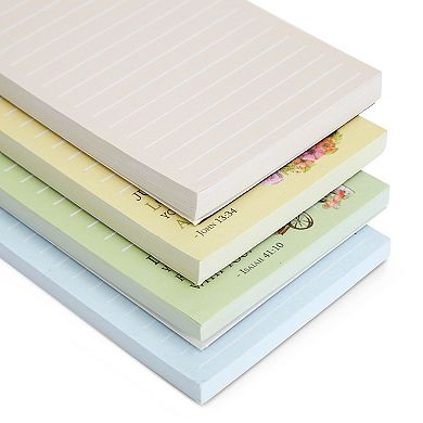 Juvale 12 Pack Christian Notepads, Religious Stationery, Magnetic Notepad