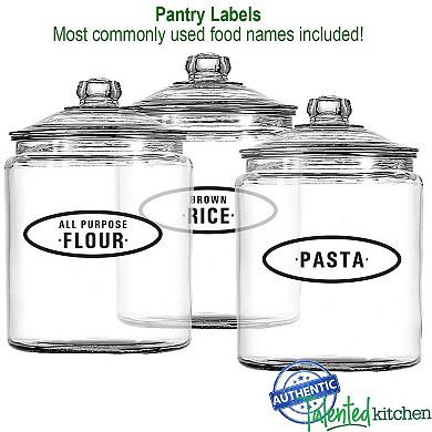 164 PCS Pantry Labels Stickers for Containers Kitchen Organizer Food ...