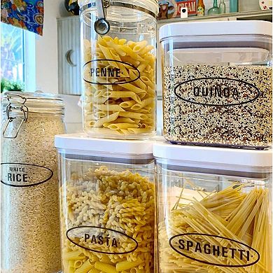 164 PCS Pantry Labels Stickers for Containers Kitchen Organizer Food ...