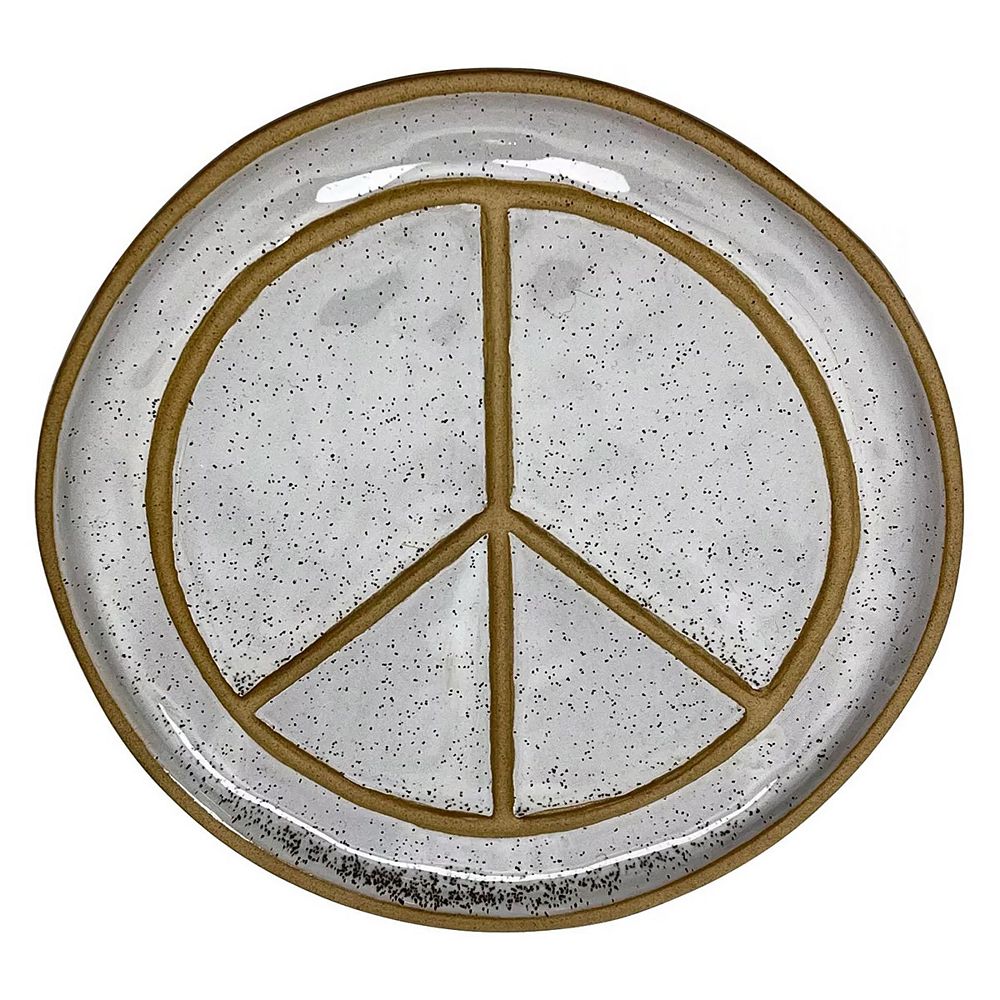 Everyday Decor Peace Sign Trinket Decorative Tray Table Decor