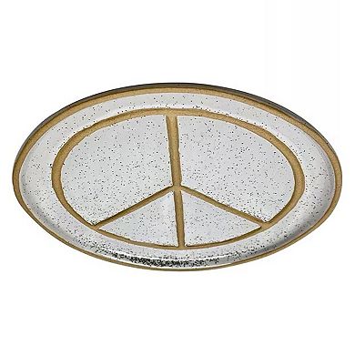 Everyday Decor Peace Sign Trinket Decorative Tray Table Decor