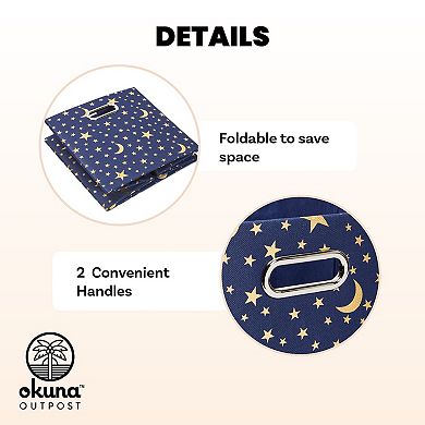 4 Pack Star Storage Cubes, Collapsible Foldable Fabric Organizer ...