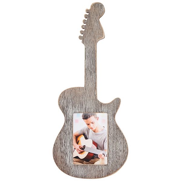 Wooden Guitar Picture Holder Frame For 3x5" Photos, Room Wall Decor 15 ...