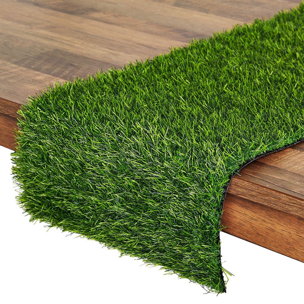 14 X 48-inches Faux Grass Table Runner For Table, Birthday Party Decor