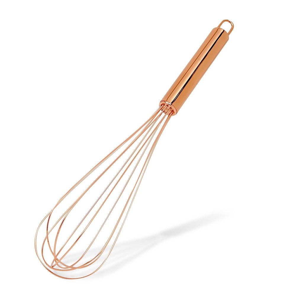 12" Rose Gold Stainless Steel Balloon Egg Wire Whisk for Blending Stirring