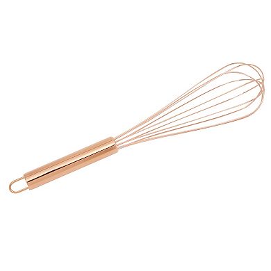 12" Rose Gold Stainless Steel Balloon Egg Wire Whisk for Blending Stirring