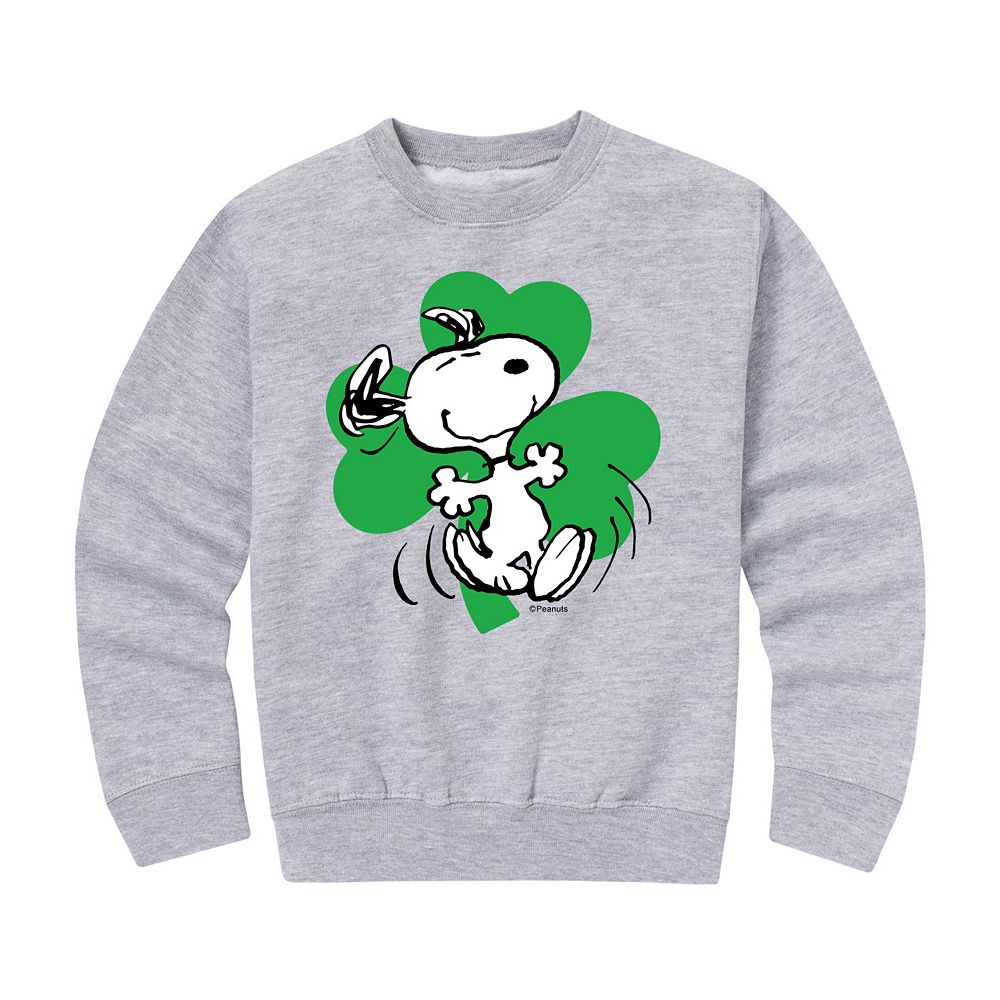 Boys 8-20 Peanuts Snoopy Shamrock Fleece Sweatshirt