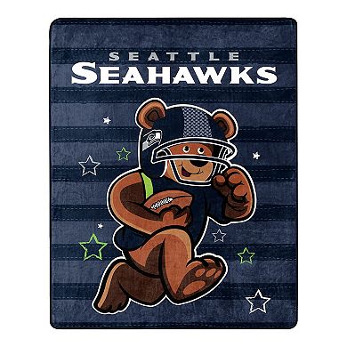Seattle Seahawks Plush Bear Hugger & Silk Touch Throw Blanket Set