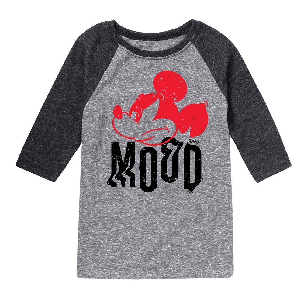 Disney's Mickey Mouse Boys 8-20 Mood Raglan Graphic Tee