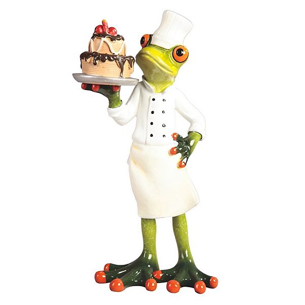 FC Design 7.5"H Frog the Chef with Cake Statue Fantasy Decoration ...