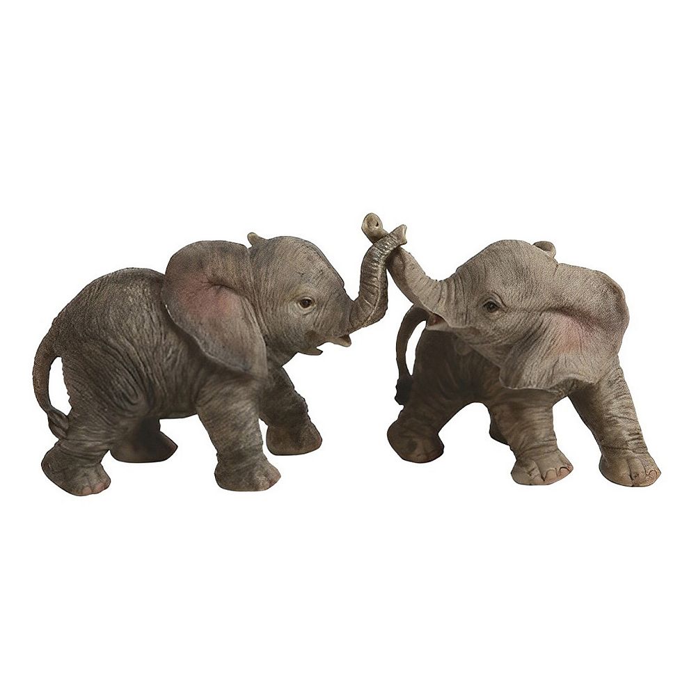FC Design 2-PC Baby Elephant Playing Together 10.5"W Figurine Set Home ...