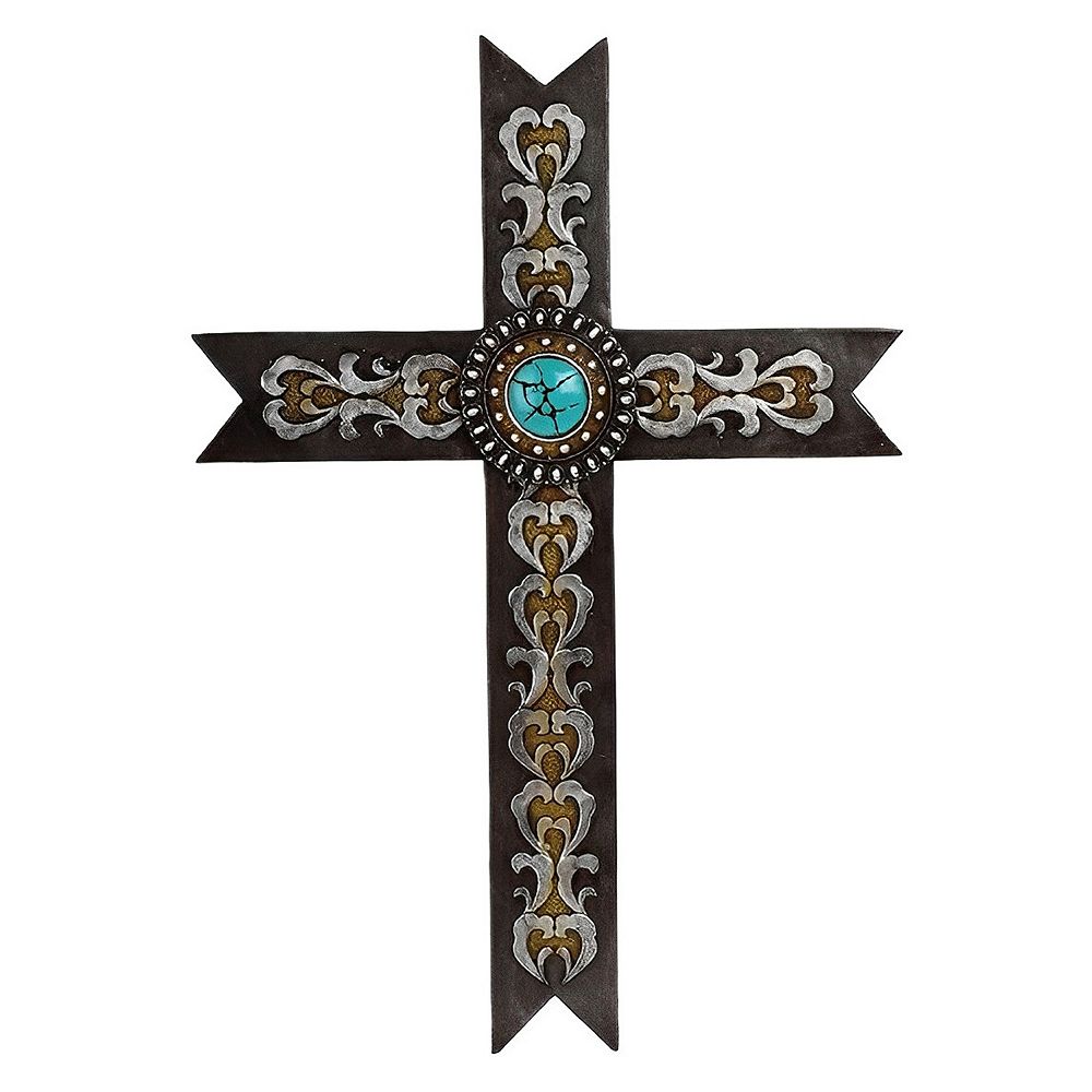 FC Design 16"H Decorative Cross with Flower String Wall Plaque ...