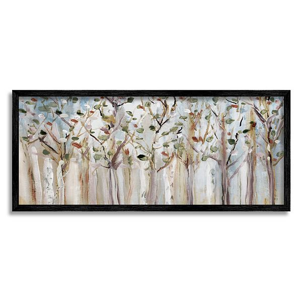 Stupell Home Decor Abstract Birch Trees Framed Wall Art