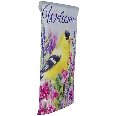 Welcome Yellow Finch Spring Outdoor Garden Flag 12.5" x 18"