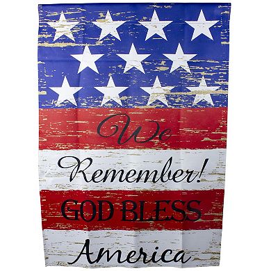 We Remember! Patriotic American Outdoor House Flag 28" x 40"