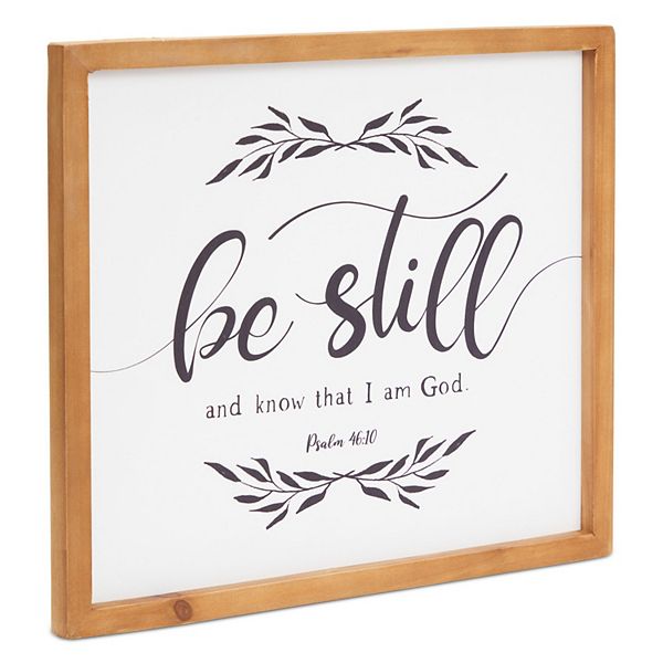 Religious Wall Decor, Be Still and Know That I Am God, Wood Framed ...