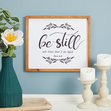 Religious Wall Decor, Be Still and Know That I Am God, Wood Framed ...