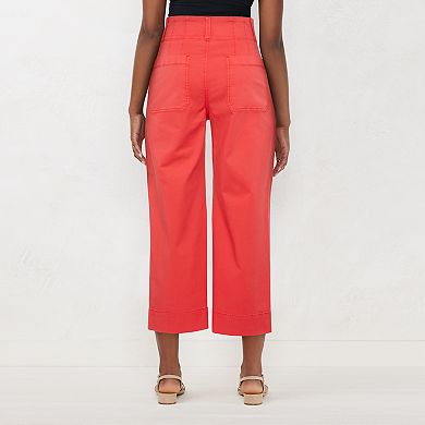 Women's LC Lauren Conrad Super High Rise Wide Leg Crop Pants