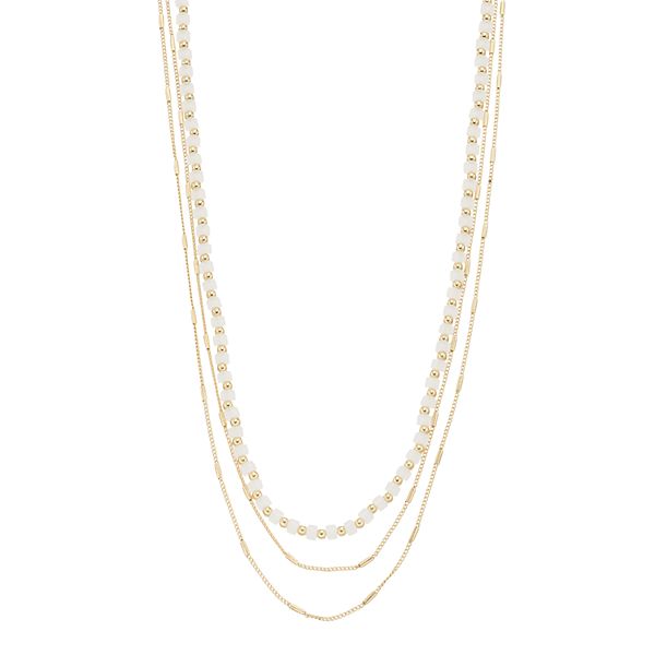 Pannee by Panacea Gold Tone Beaded Multi-Strand Necklace Pannee by Panacea Gold Tone Beaded Multi-Strand Necklace