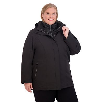 Plus Size ZeroXposur Danica Stretch Heavyweight 3-In-1 Systems Jacket