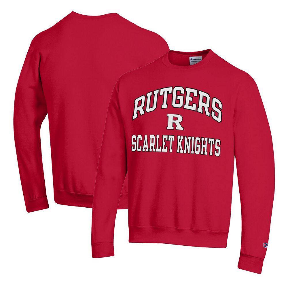Men's Champion Scarlet Rutgers Scarlet Knights High Motor Pullover ...