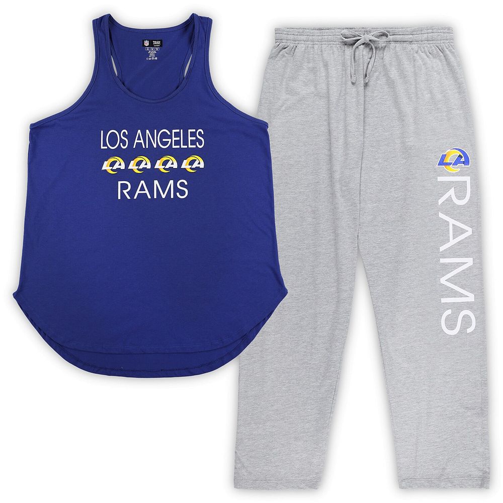 Women's Concepts Sport Royal/Gold Los Angeles Rams Plus Size Meter Tank ...