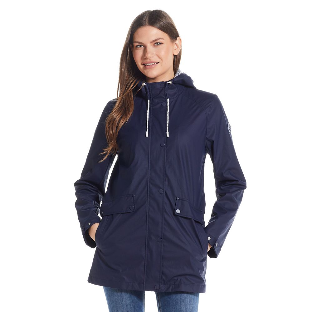Women's Weathercast Hooded Rain Slicker Jacket