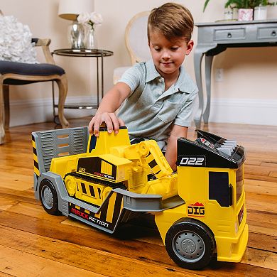Maxx Action 2-in-1 Construction Truck & Trailer Mega Mover