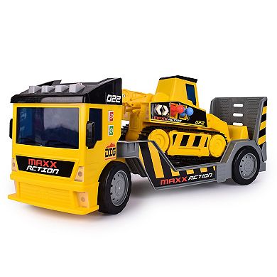 Maxx Action 2-in-1 Construction Truck & Trailer Mega Mover