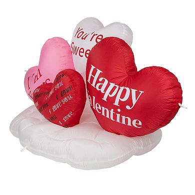 Northlight 3 Ft. LED Inflatable Valentine's Day Conversation Hearts ...