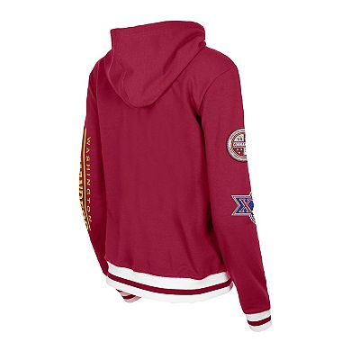 Women's New Era Burgundy Washington Commanders Elite Pack Full-Zip Hoodie