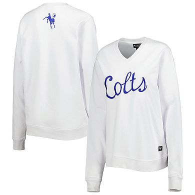 Women's The Wild Collective White Indianapolis Colts Cheer V-Neck ...