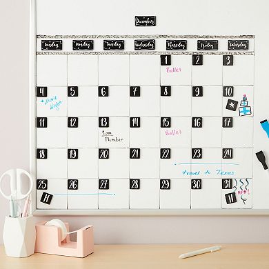 50 Piece Magnetic Calendar for Classroom and Whiteboard with Day, Month ...